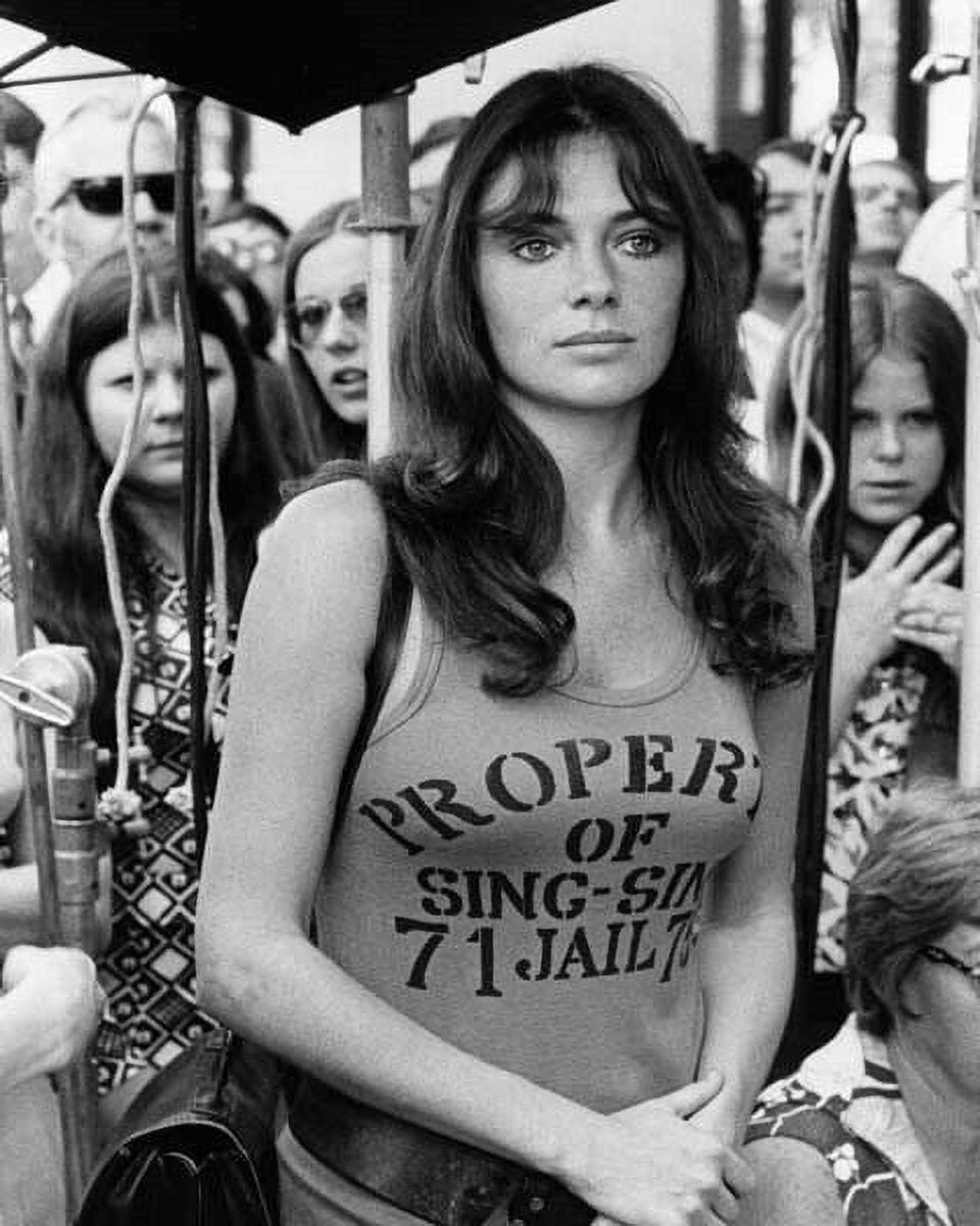 Jacqueline Bisset 1970's wearing Sing Sing Jail vest top 8x10 inch ...