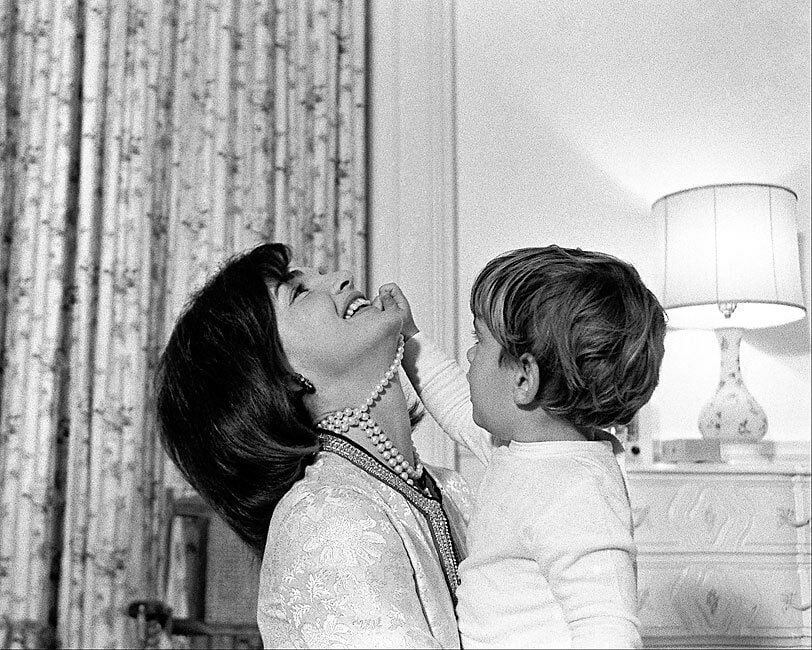 Jacqueline Kennedy John F. Kennedy Jr. Candid - 24x36 Inch Laminated ...