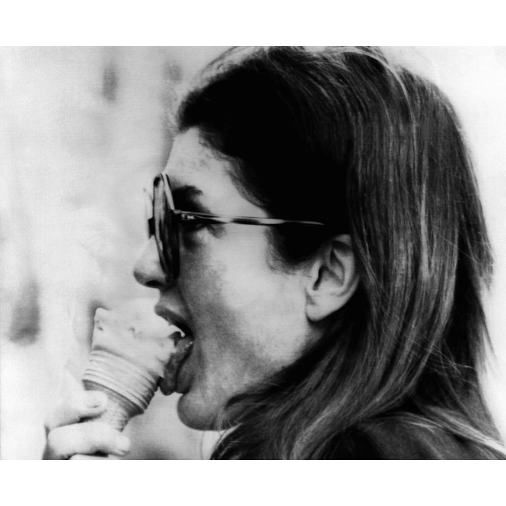 Jacqueline Kennedy Onassis Licks An Ice Cream Cone While On A Shopping ...
