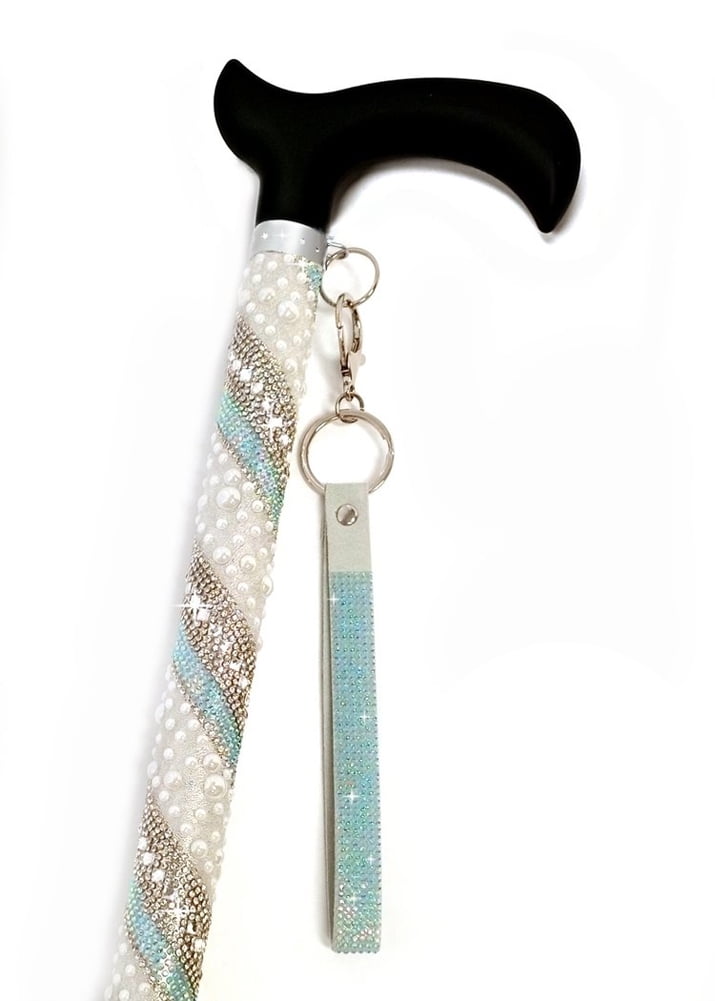 Jacqueline Kent Sugar Cane - Adjustable Cane - Pearl Turquoise ...