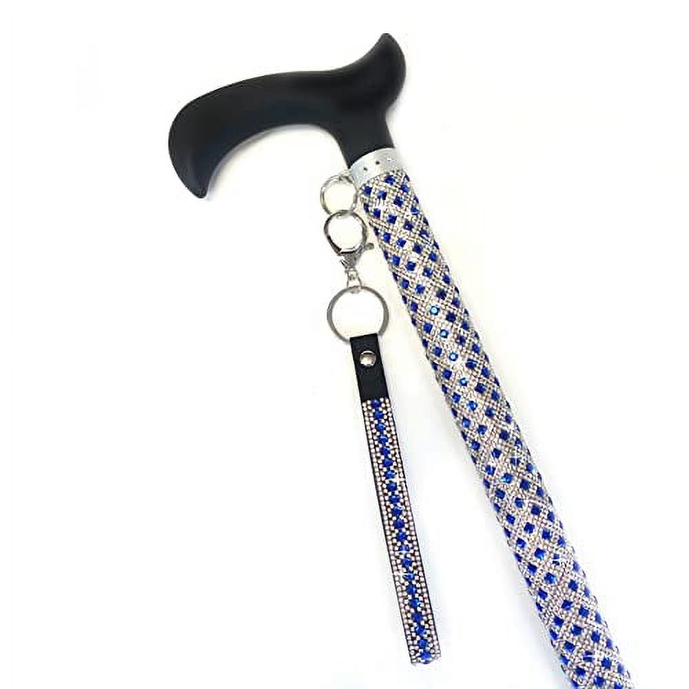 Jacqueline Kent Sugar Cane - Adjustable Cane - Sapphire Blue - Walmart.com