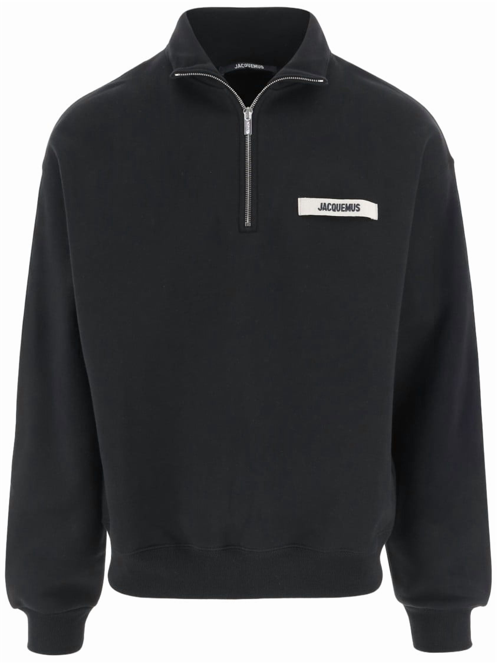 Jacquemus High Collar Cotton Fleece Sweatshirt (Men's) - Walmart.com
