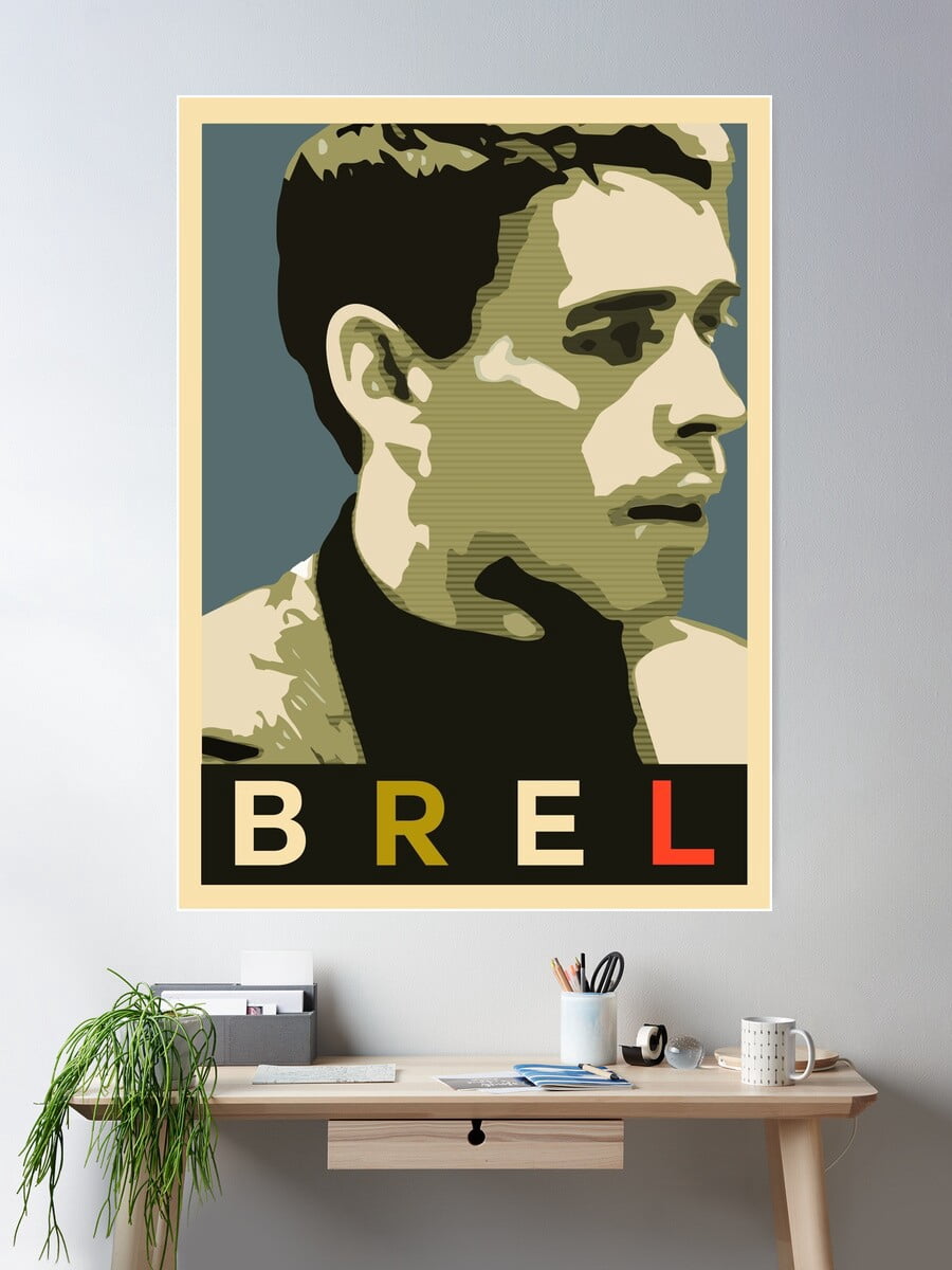 Jacques Brel Poster Wall Art, Modern Wall Decor For Living Room Bedroom ...