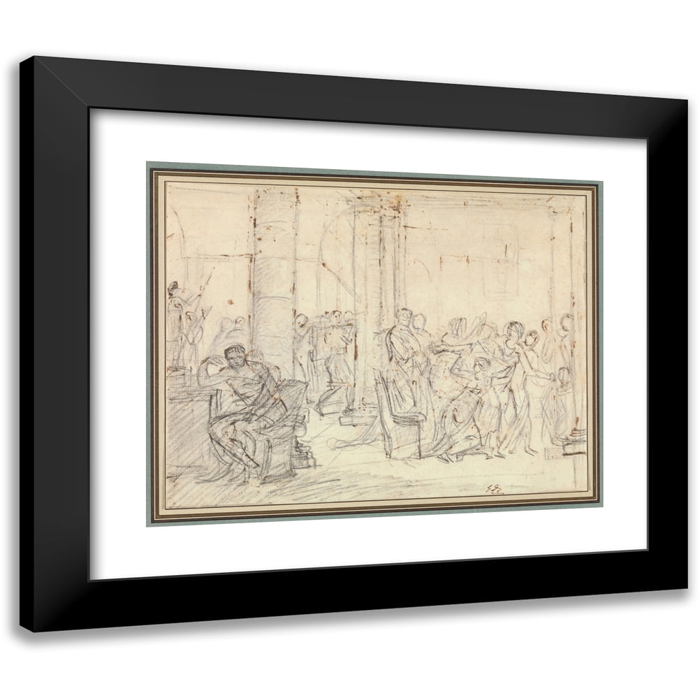 Jacques Louis David 14x12 Black Modern Framed Museum Art Print Titled ...