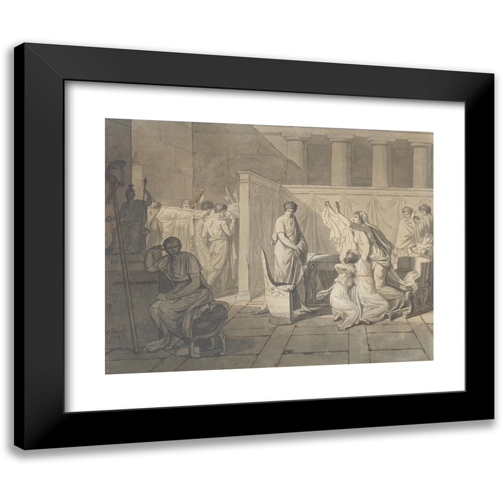 Jacques Louis David 14x12 Black Modern Framed Museum Art Print Titled ...
