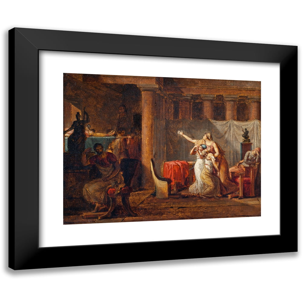 Jacques Louis David 14x12 Black Modern Framed Museum Art Print Titled ...