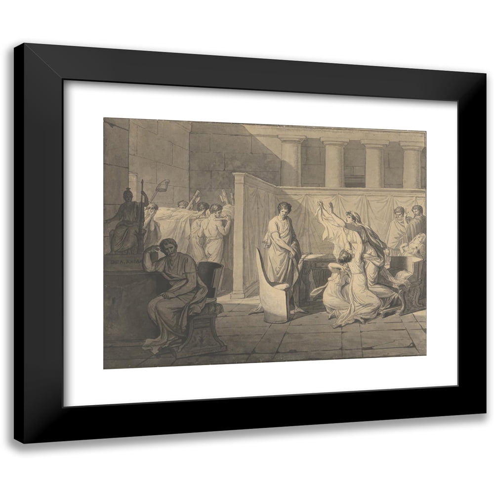 Jacques Louis David 18x15 Black Modern Framed Museum Art Print Titled ...