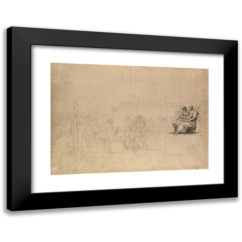 Jacques Louis David 24x18 Black Modern Framed Museum Art Print Titled ...