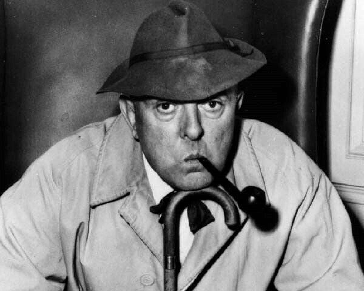 Jacques Tati classic pose with smoking pipe as Monsier Hulot 8x10 inch ...