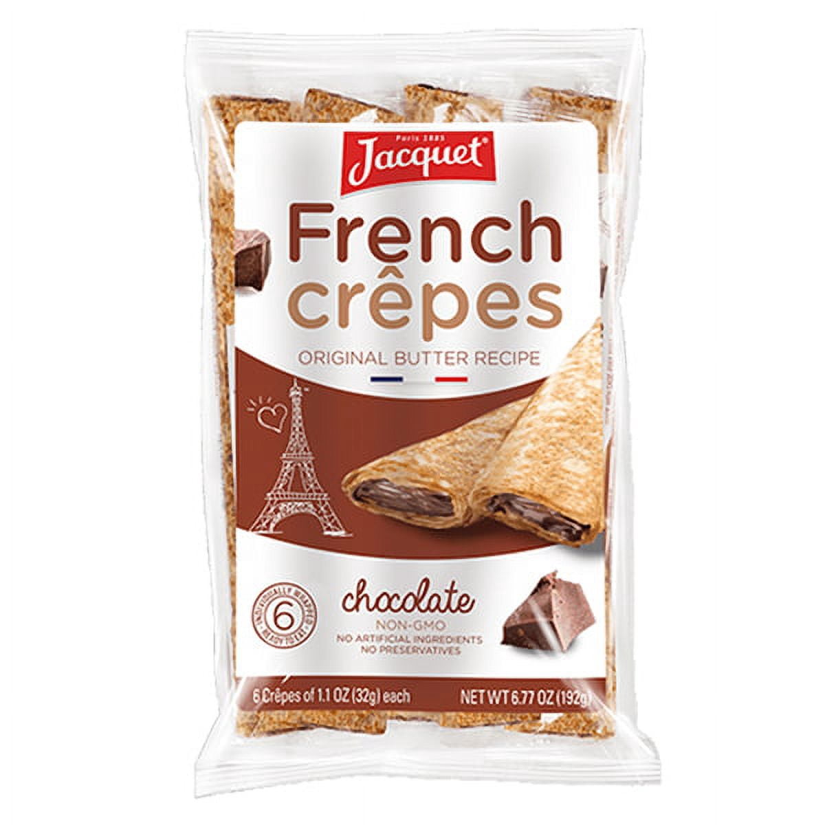 Jacquet Bakery Chocolate French Crepes 6.77 oz Bags 6 Count - Pack of 2 ...