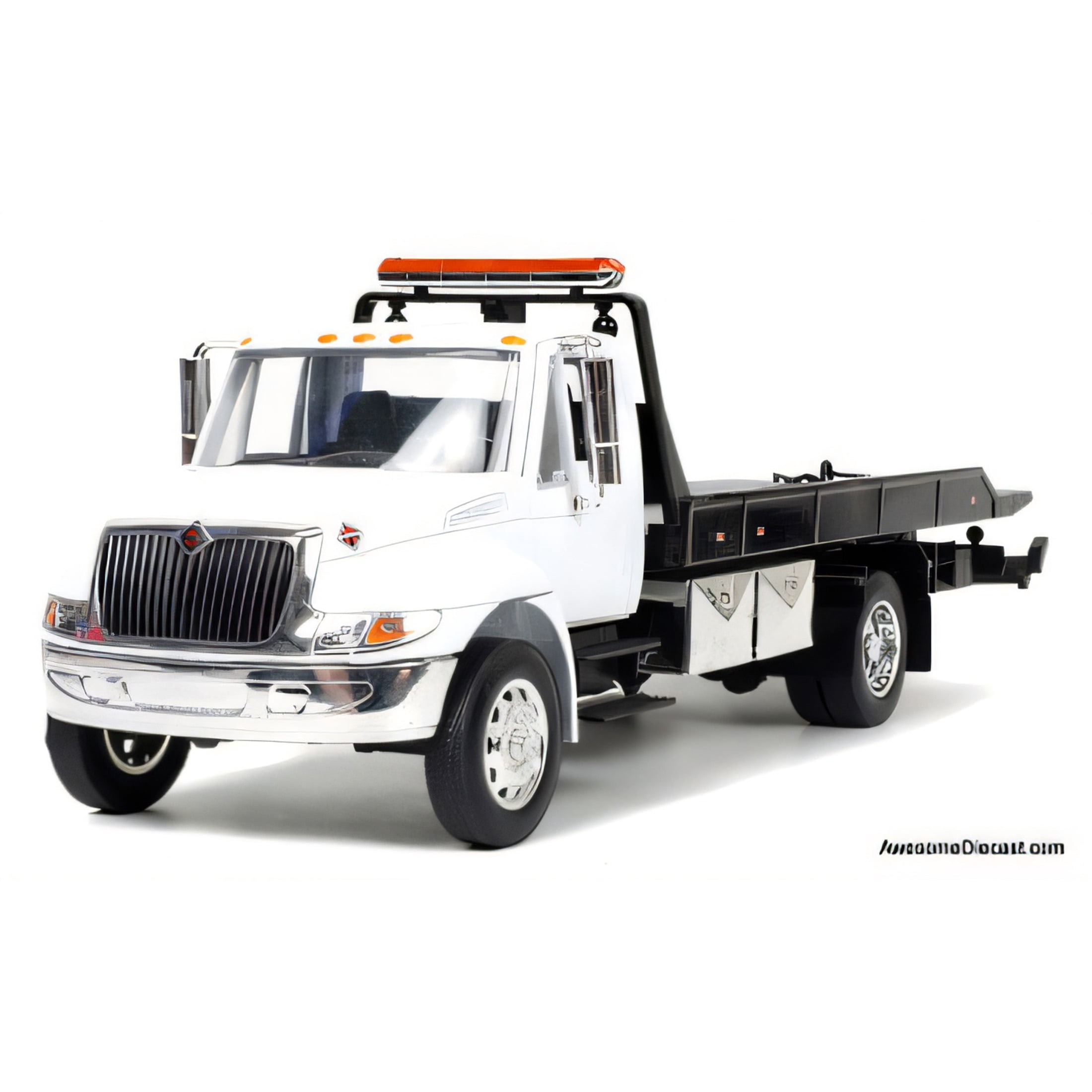 Jada 1:24 International Durastar 4400 Role Back Flatbed, White ...