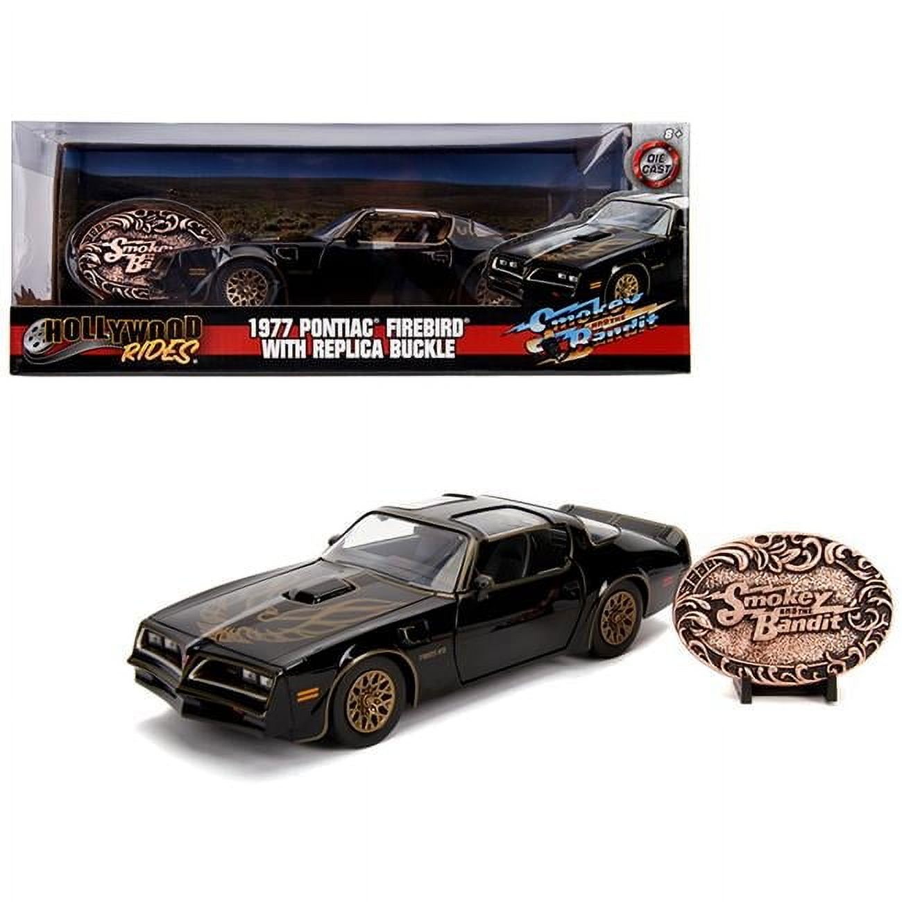 Jada 1977 Pontiac Firebird Trans Am 1 by 24 Diecast Model Car, Black ...