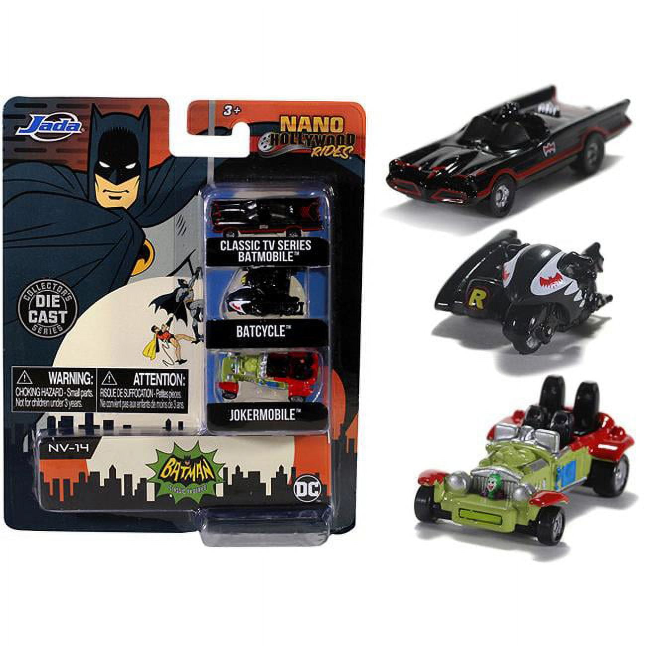 Jada Batman 1966-1968 Classic TV Series Nano Hollywood Rides Diecast ...