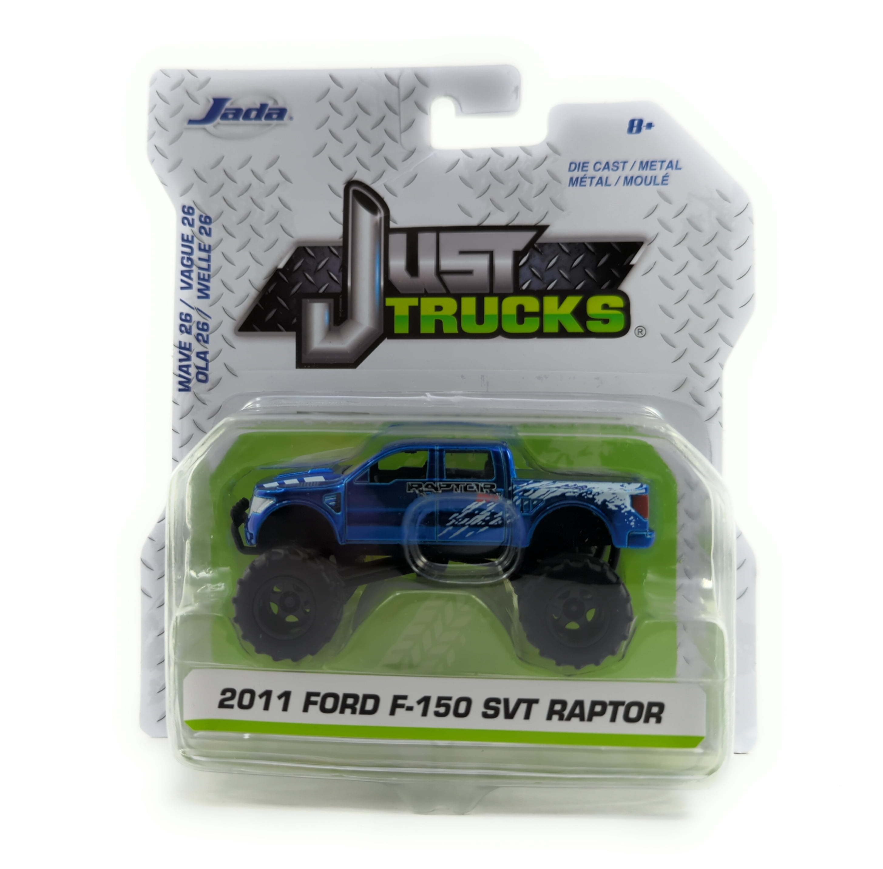 Jada Just Trucks 2011 Ford F-150 SVT Raptor Blue with White 1:64 Scale ...