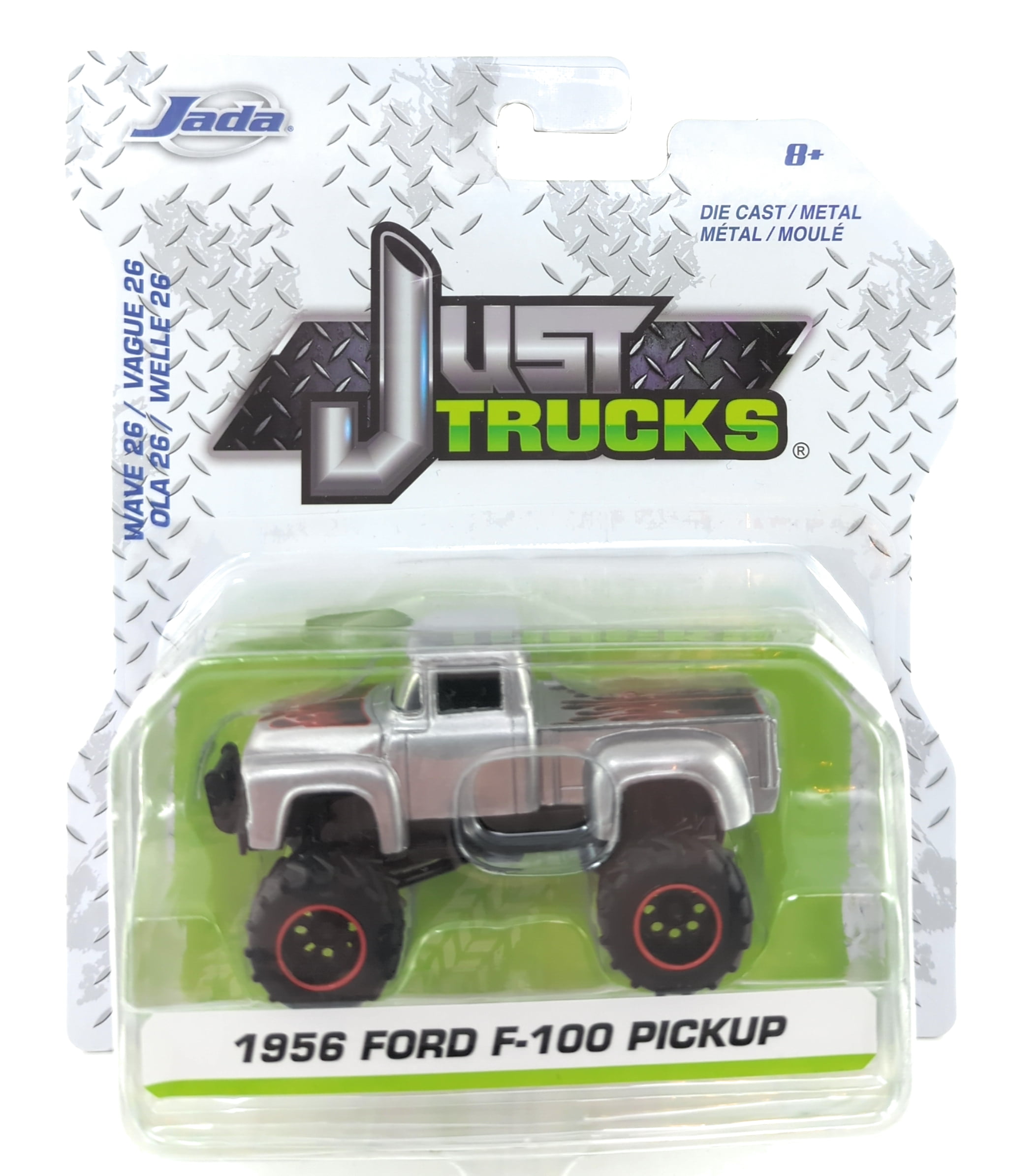 Jada Just Trucks Wave 26 Silver with Black & Red Flames 1956 Ford F-100 ...