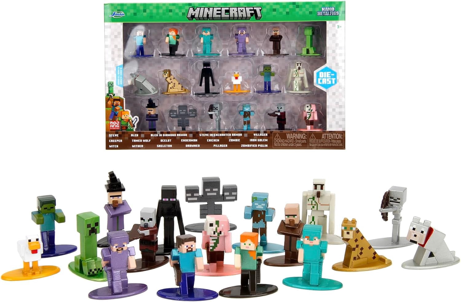 Jada Minecraft 4cm Die-cast Nano figures Set Series 12 - Walmart.com