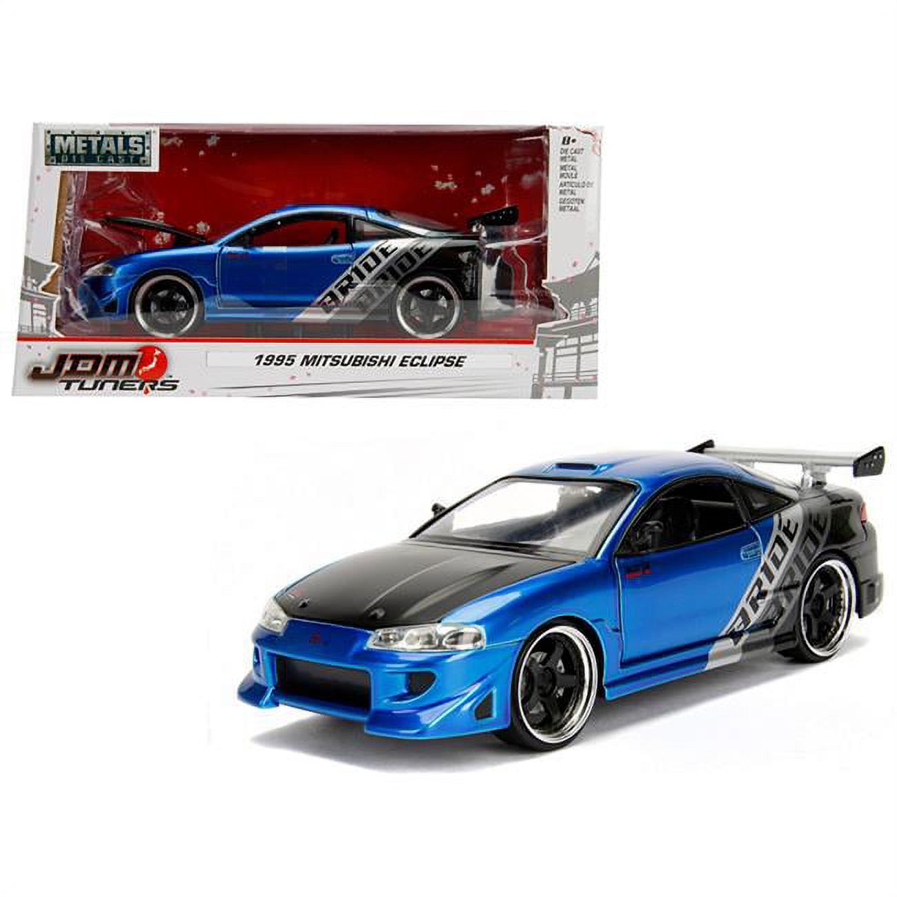 Jada Toys 1 isto 24 1995 Mitsubishi Eclipse Bride JDM Tuners Diecast ...