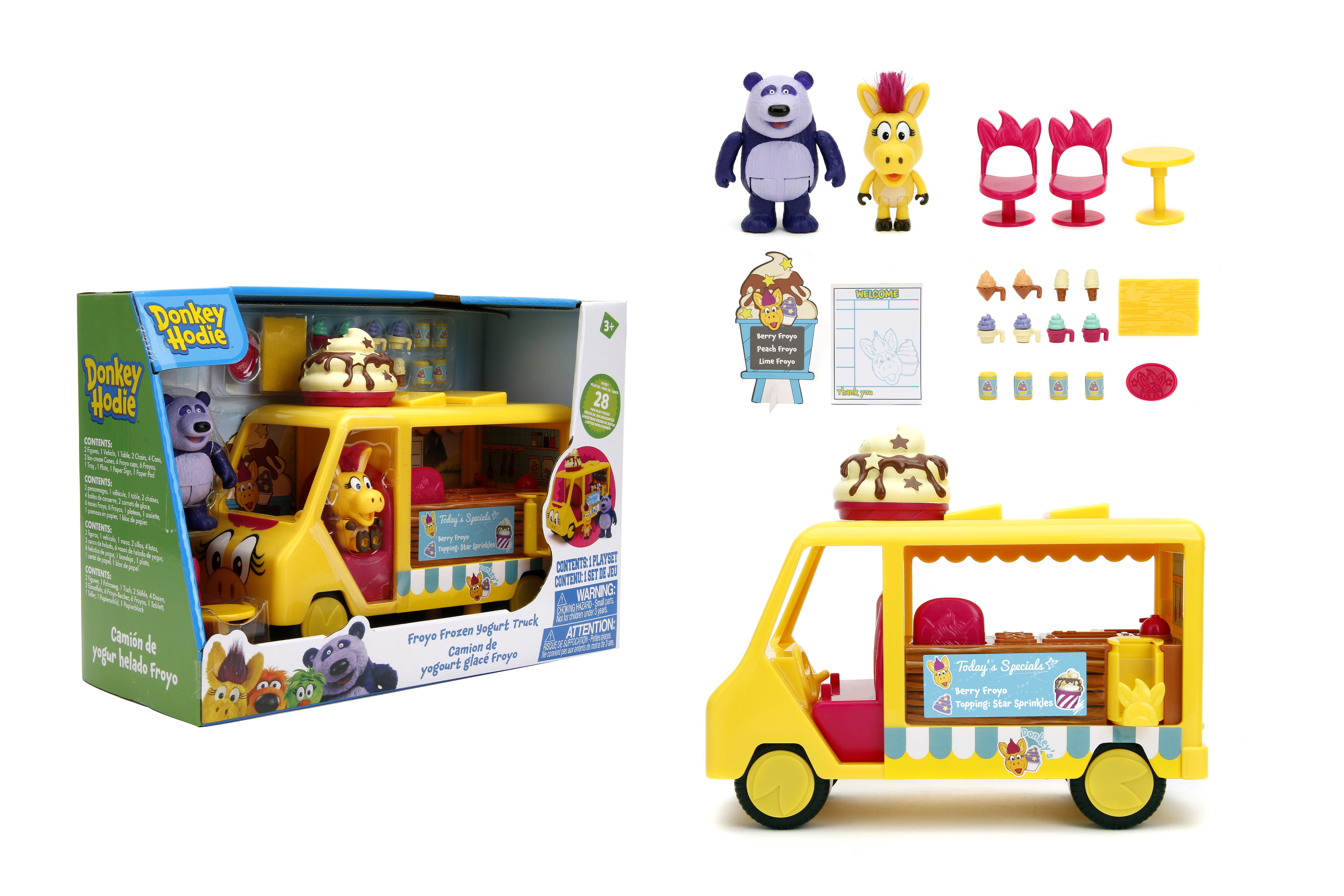 Jada Toys Donkey Hodie Frozen Yogurt Truck Playset - Includes 2 Figures ...