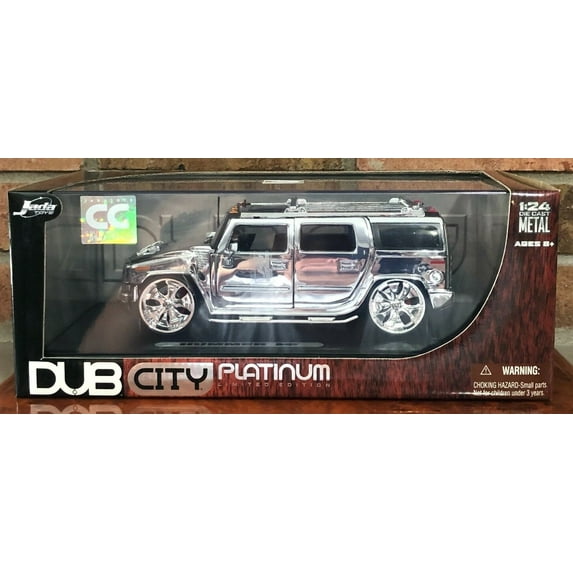 Jada Toys Dub City Platinum Hummer H2 1:24 Chrome limited COLLECTOR ...
