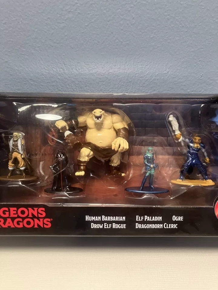 Jada Toys Dungeons And Dragons Ogre Elf Cleric Barbarian Diecast Figure ...