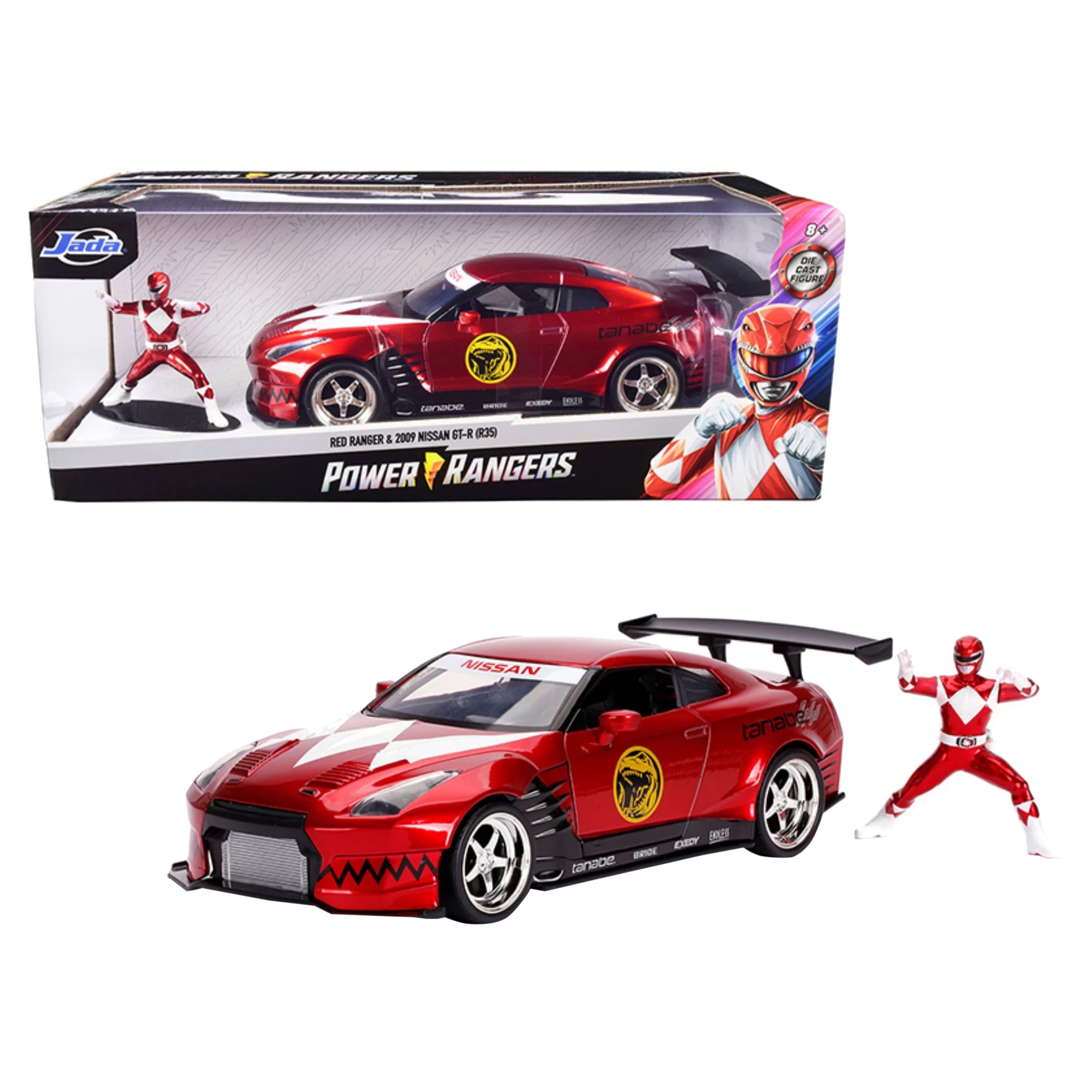 1:24 Scale Power Rangers '09 Nissan GT-R w/ Red Ranger Figur - Walmart ...