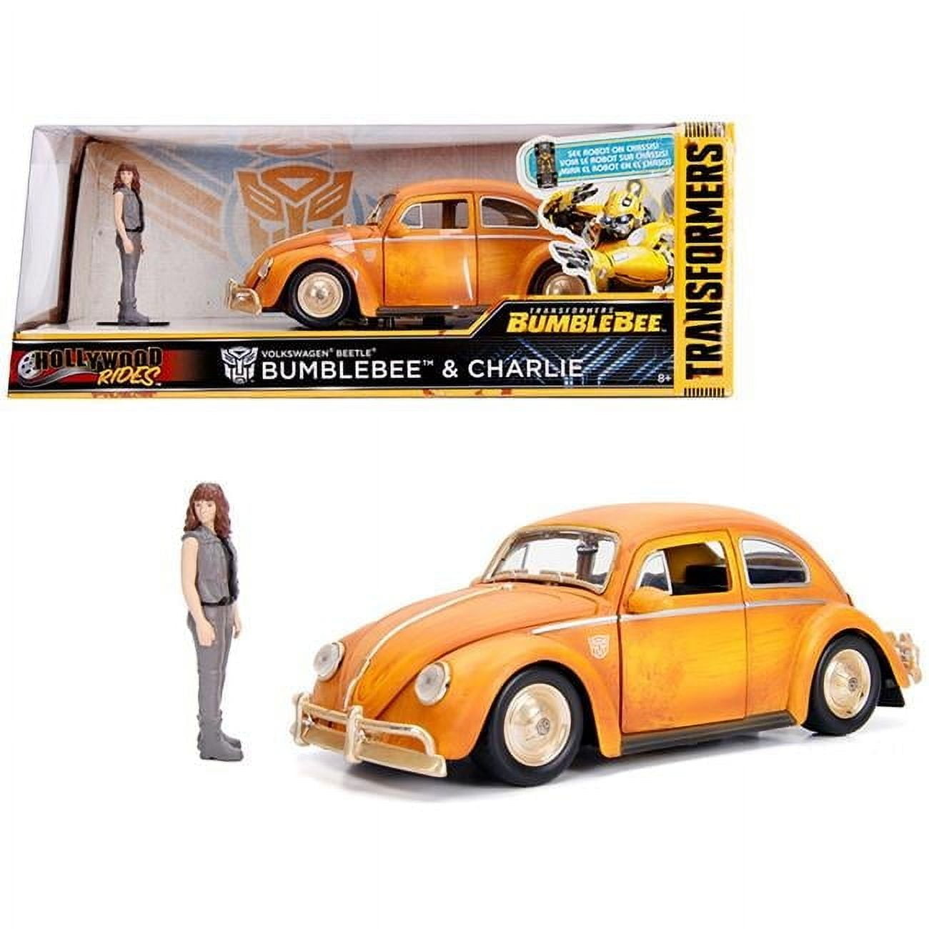 Jada Hollywood Rides Bumblebee VW Bug, 1/24 Diecast Model Car, Yellow ...