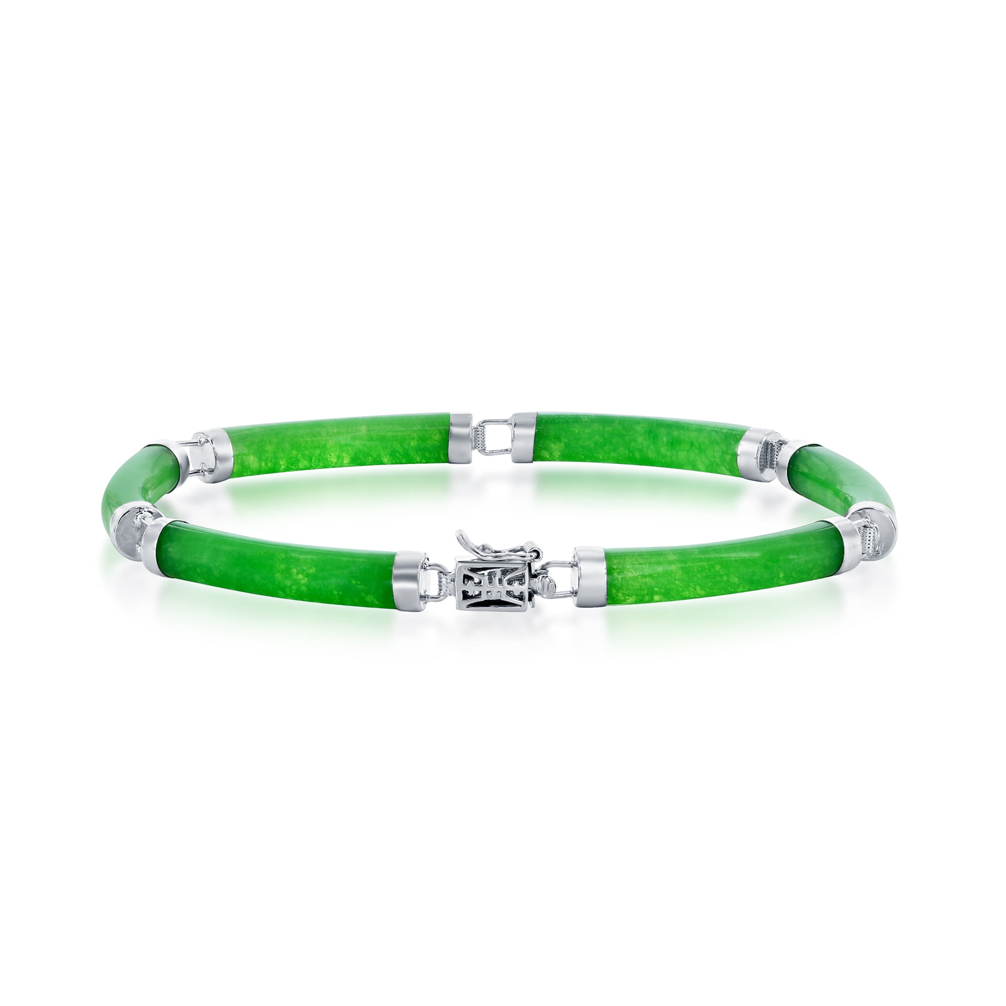 Beaux Bijoux Genuine Jade Bracelet - Handcrafted Sterling Silver Good ...