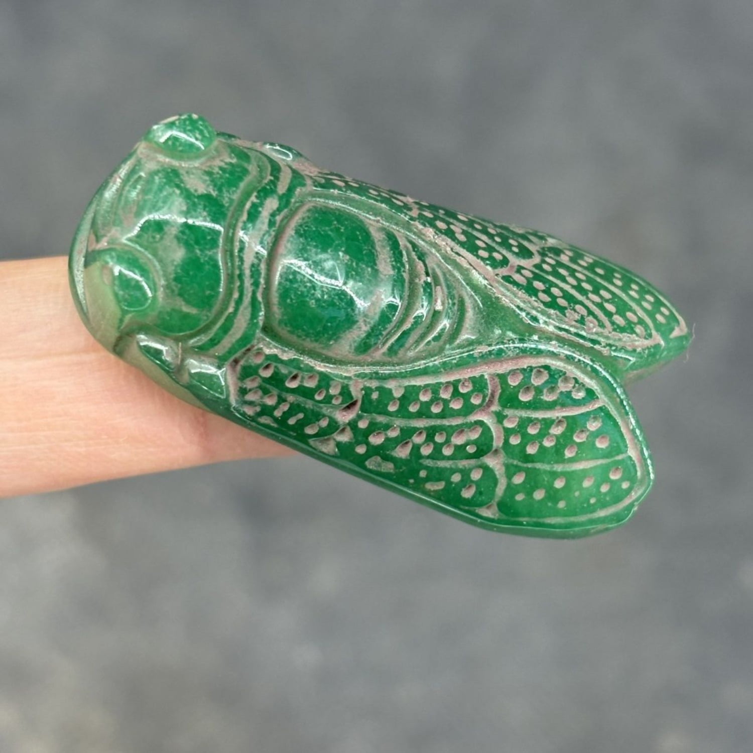 Jade Dry Green High Ancient Hand Handle Jade Wall Pendant Jade Cicada ...
