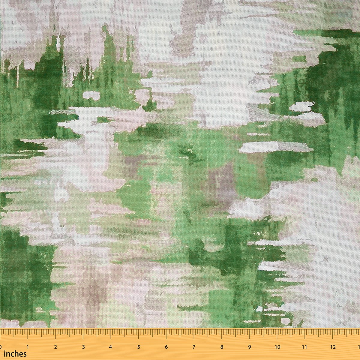 Jade Green Abstract Upholstery Fabric by the Yard,Watercolor Decorative ...