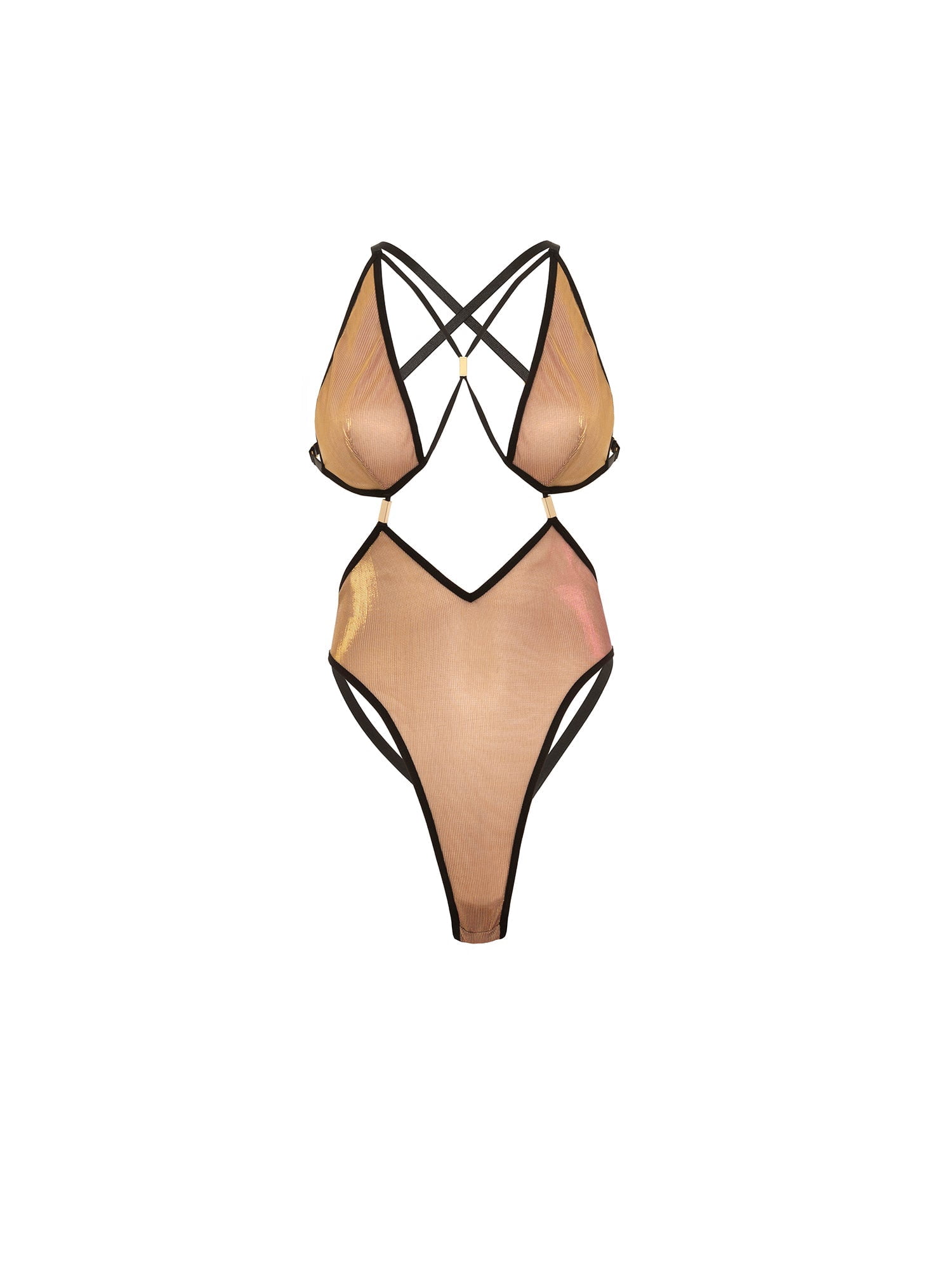 Jade Iridescent High Leg Teddy - Walmart.com