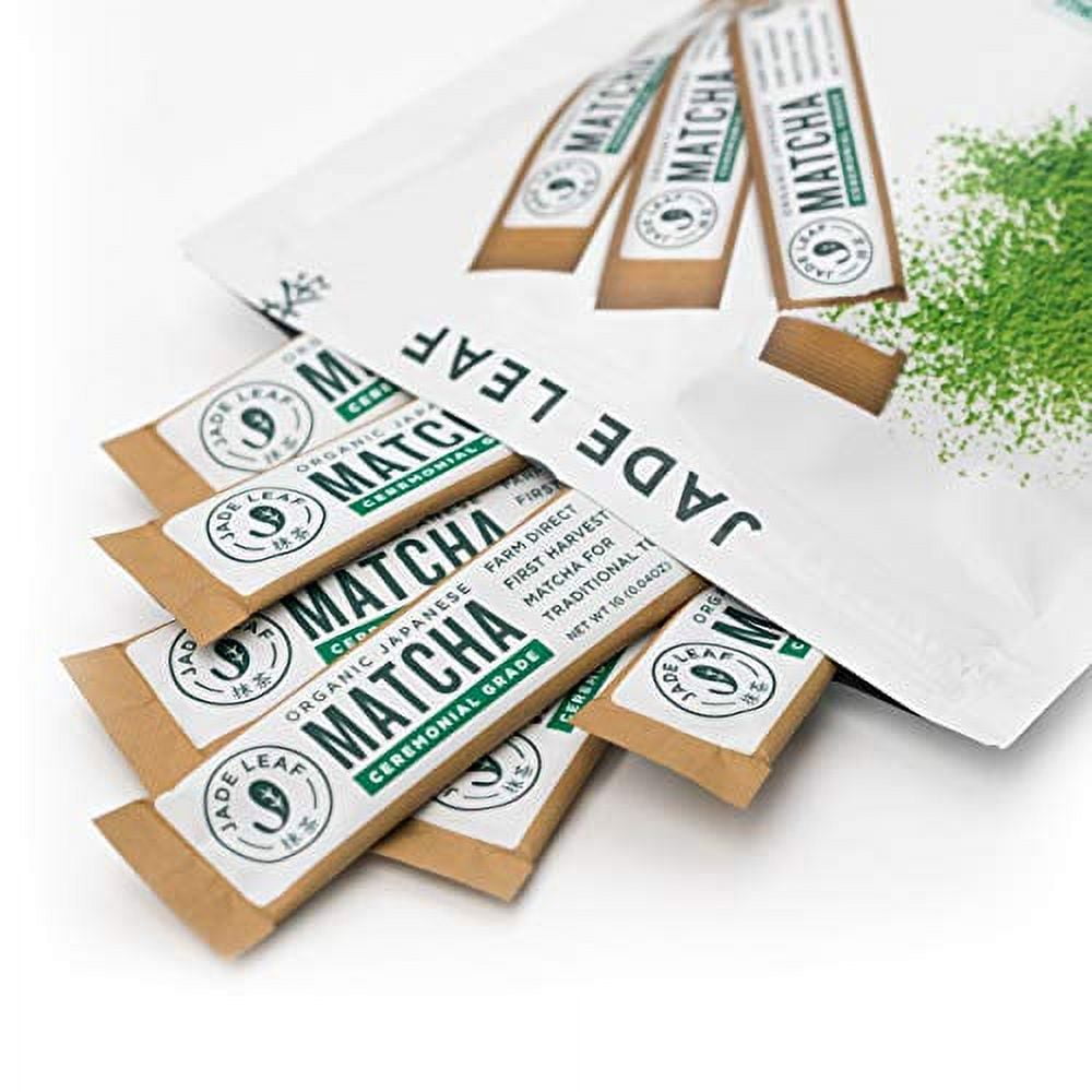 Jade Leaf Matcha Green Tea Powder - Organic Ceremonial Single Serve ...