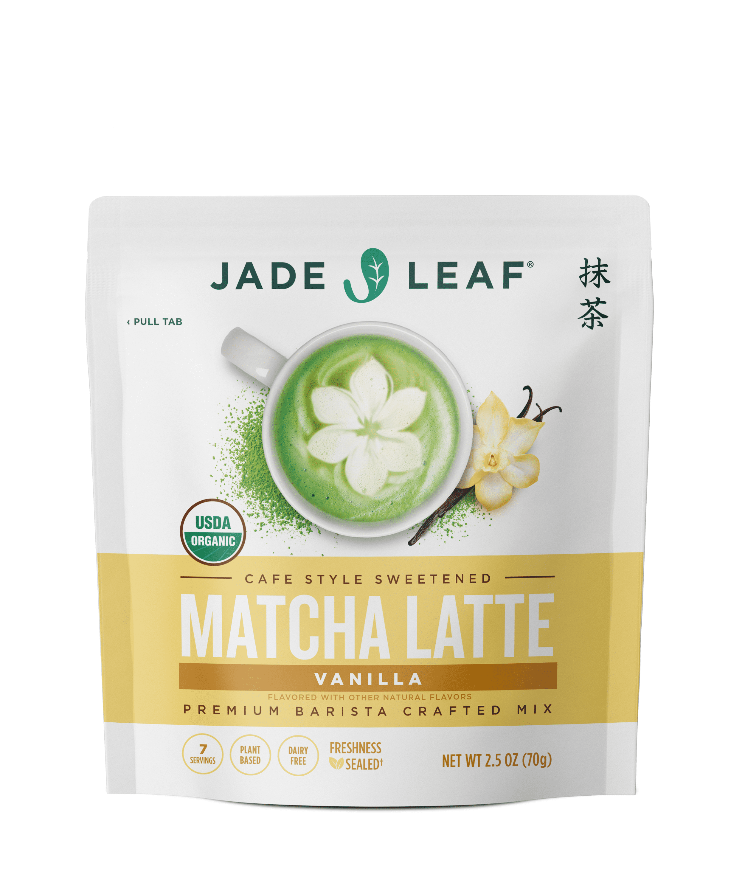 "Jade Leaf Matcha, Organic Japanese Vanilla Matcha Latte Mix, Powdered ...