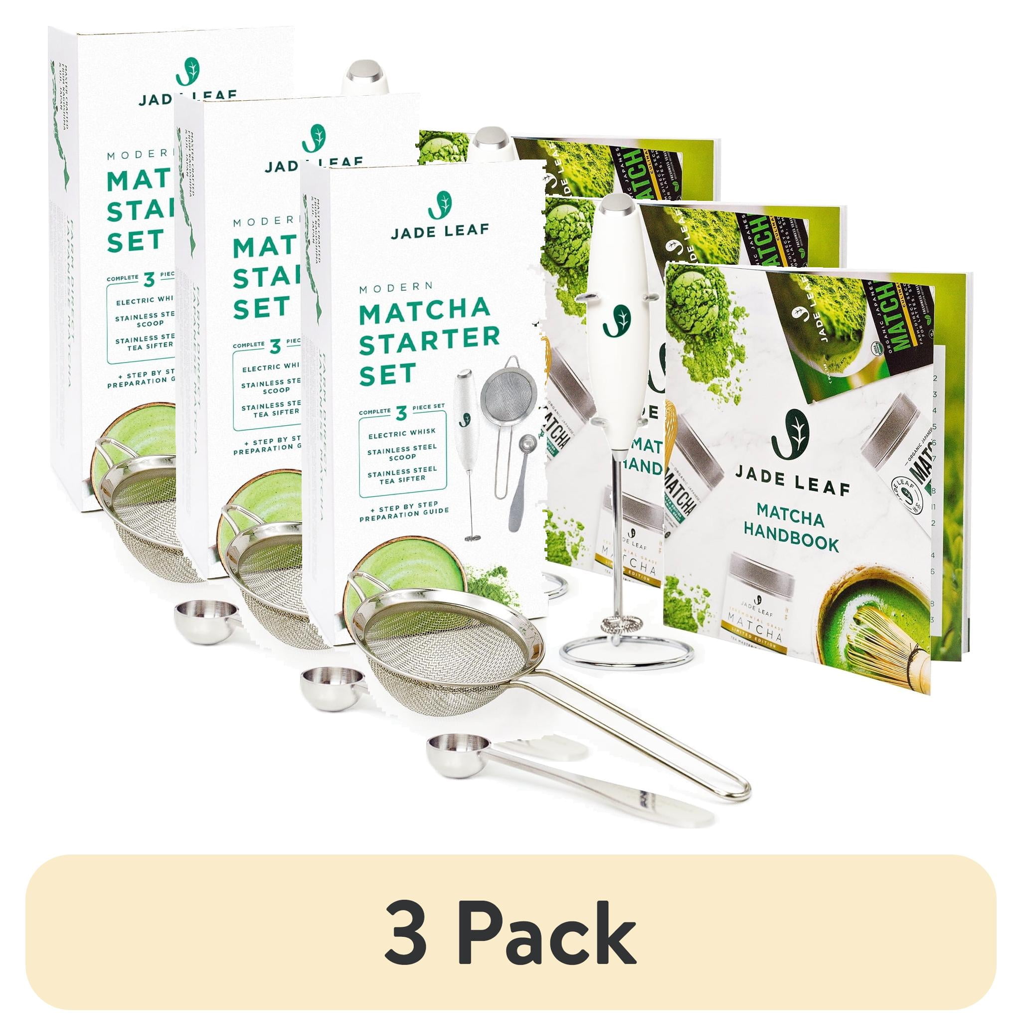 (3 pack) Jade Leaf, Modern Matcha Starter Set, Includes: Whisk/Frother ...