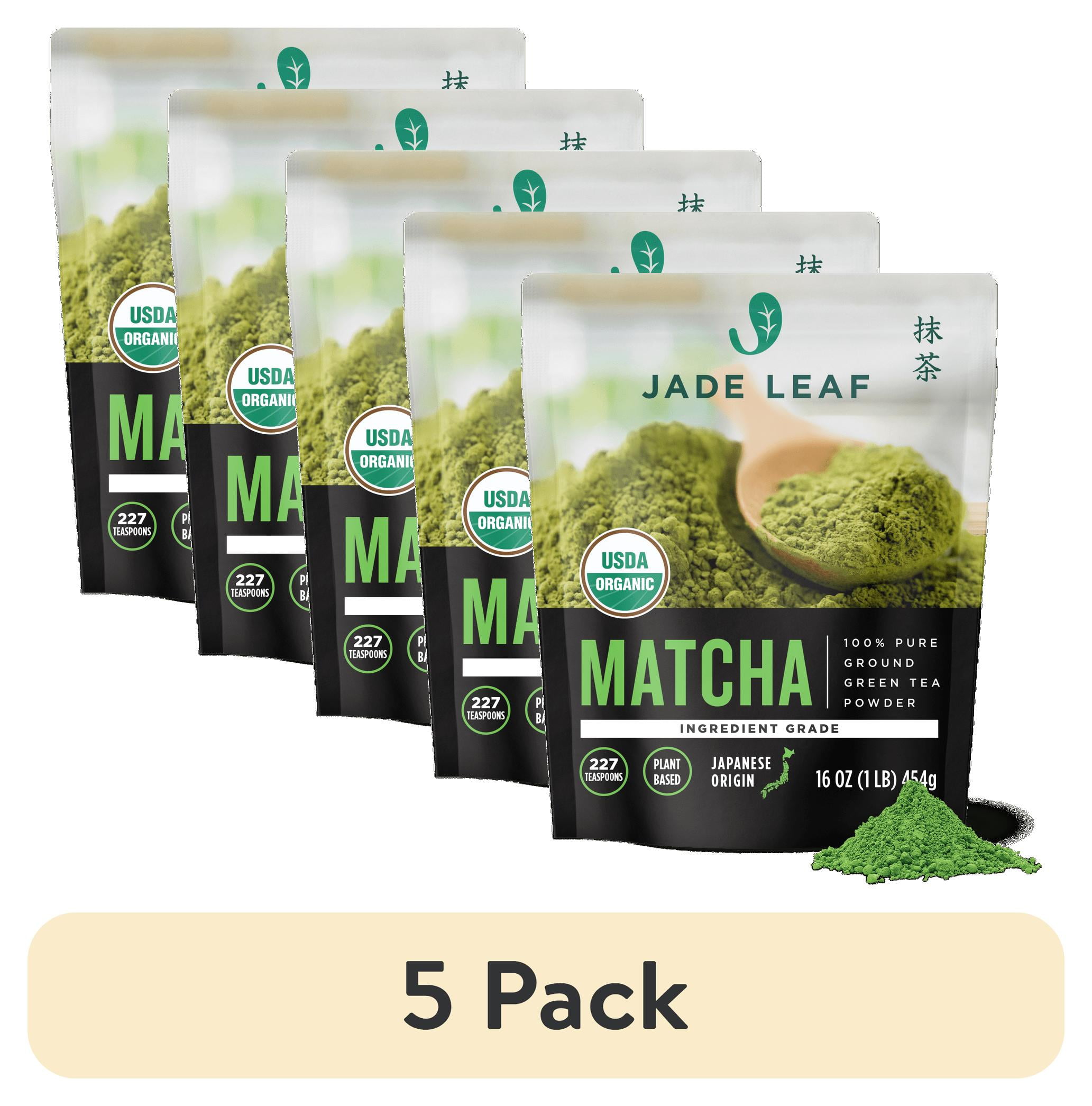 (5 pack) Jade Leaf - Organic Japanese Matcha Green Tea Powder ...