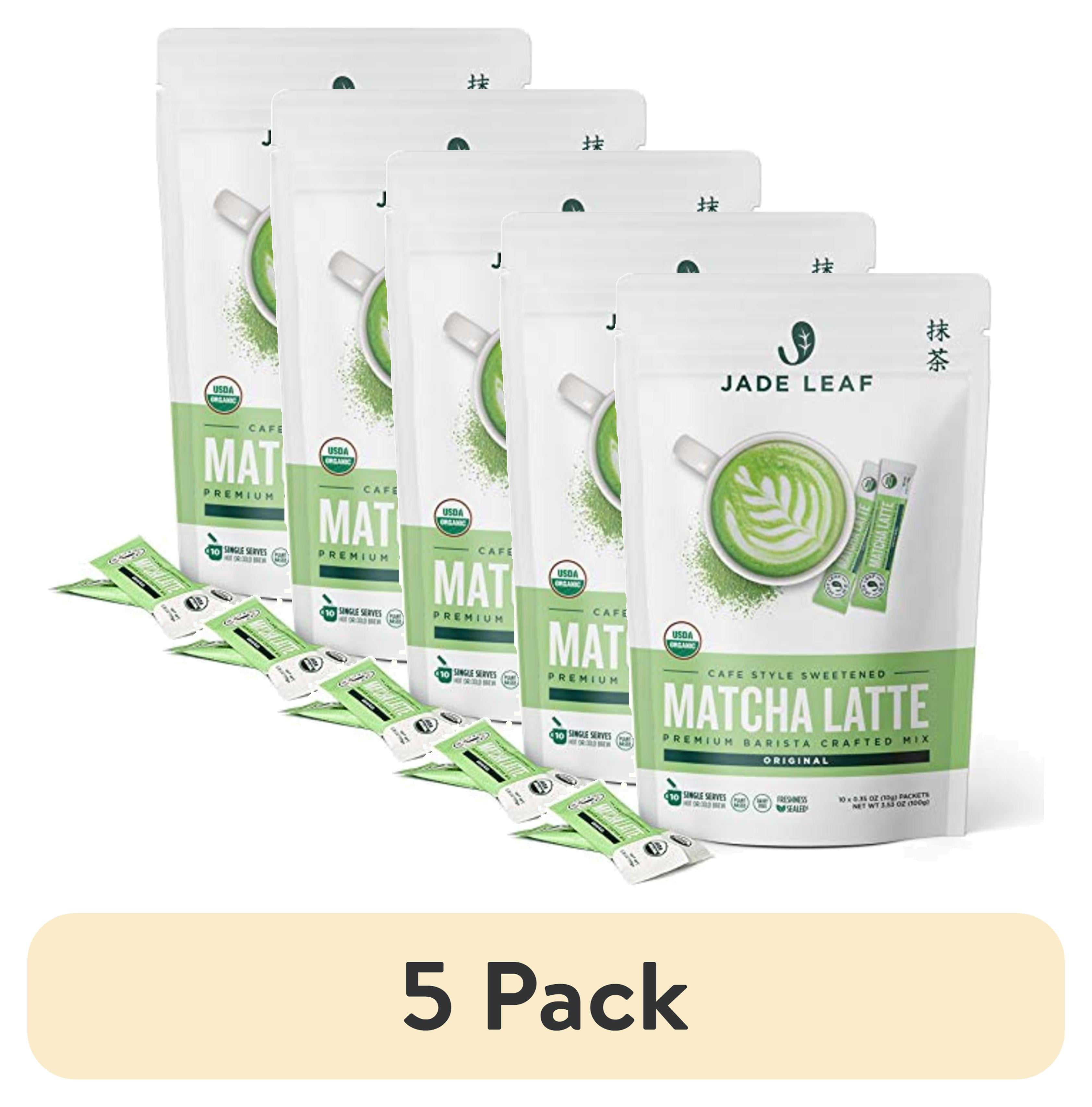 (5 pack) Jade Leaf Matcha Latte Powder Mix, Original, Organic Dairy ...