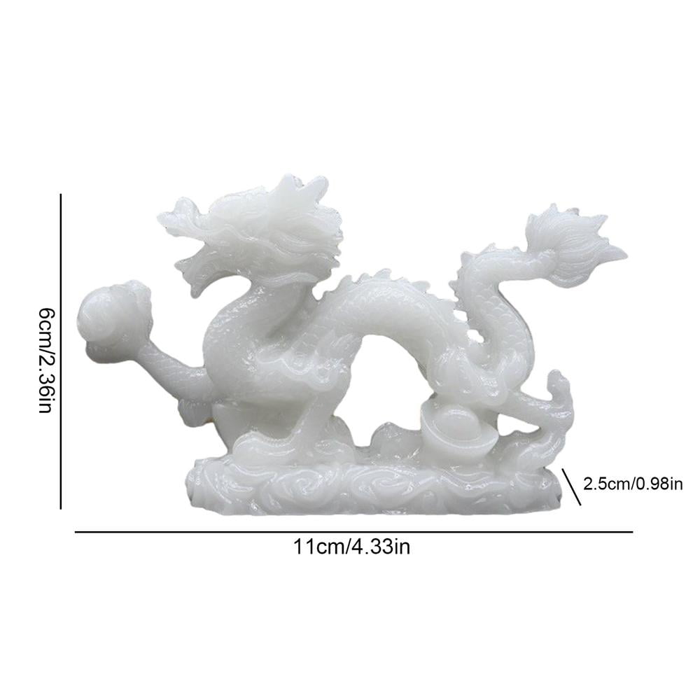 Jade Resin Chinese Dragon Statue Feng Shui Zodiac Dragon Craft ...