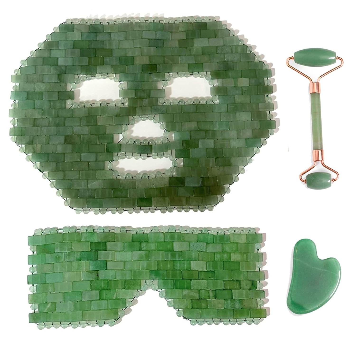 Jade Sleep Mask Cooling Quartz Facial Mask Natural Crystal Beauty ...