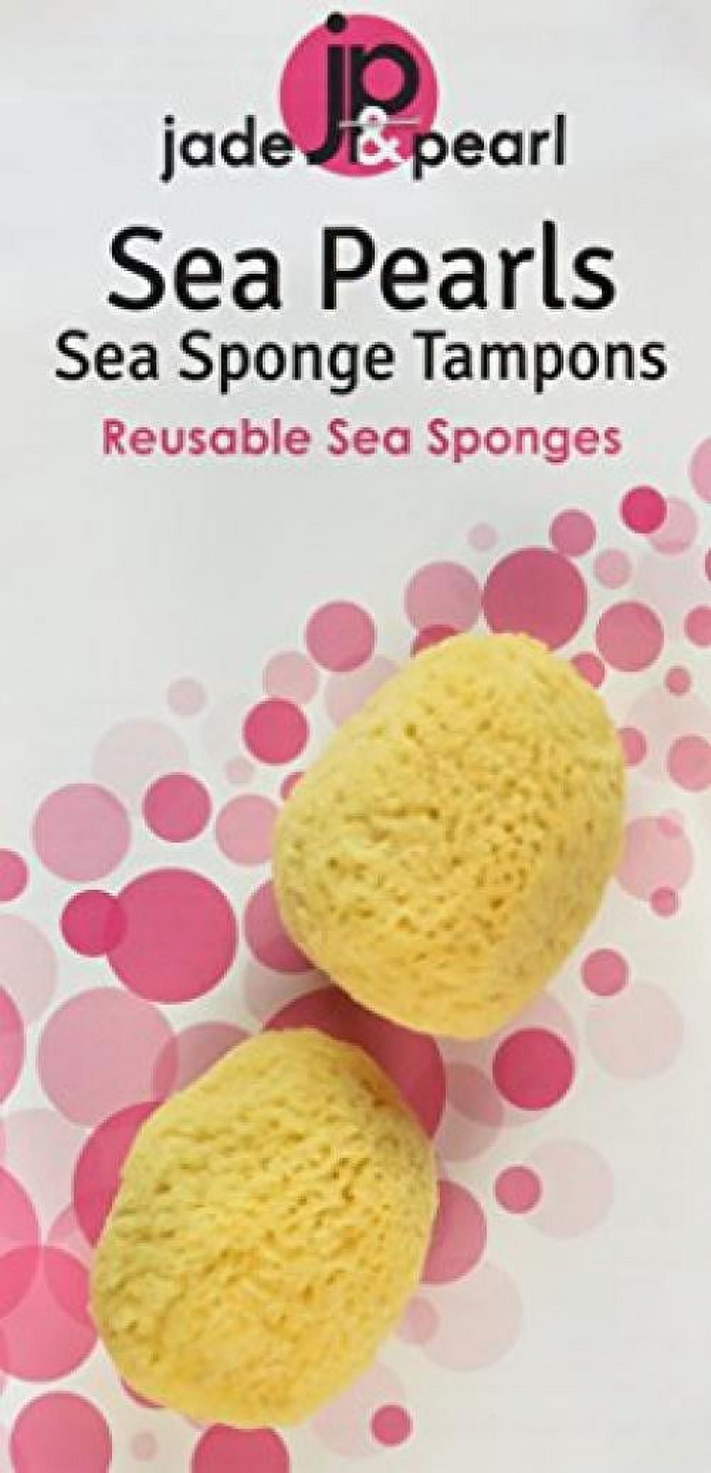 Jade & Pearl 355560 Sea Pearl Sponge Tampon Md 2pk, Pack of 1 - Walmart.com