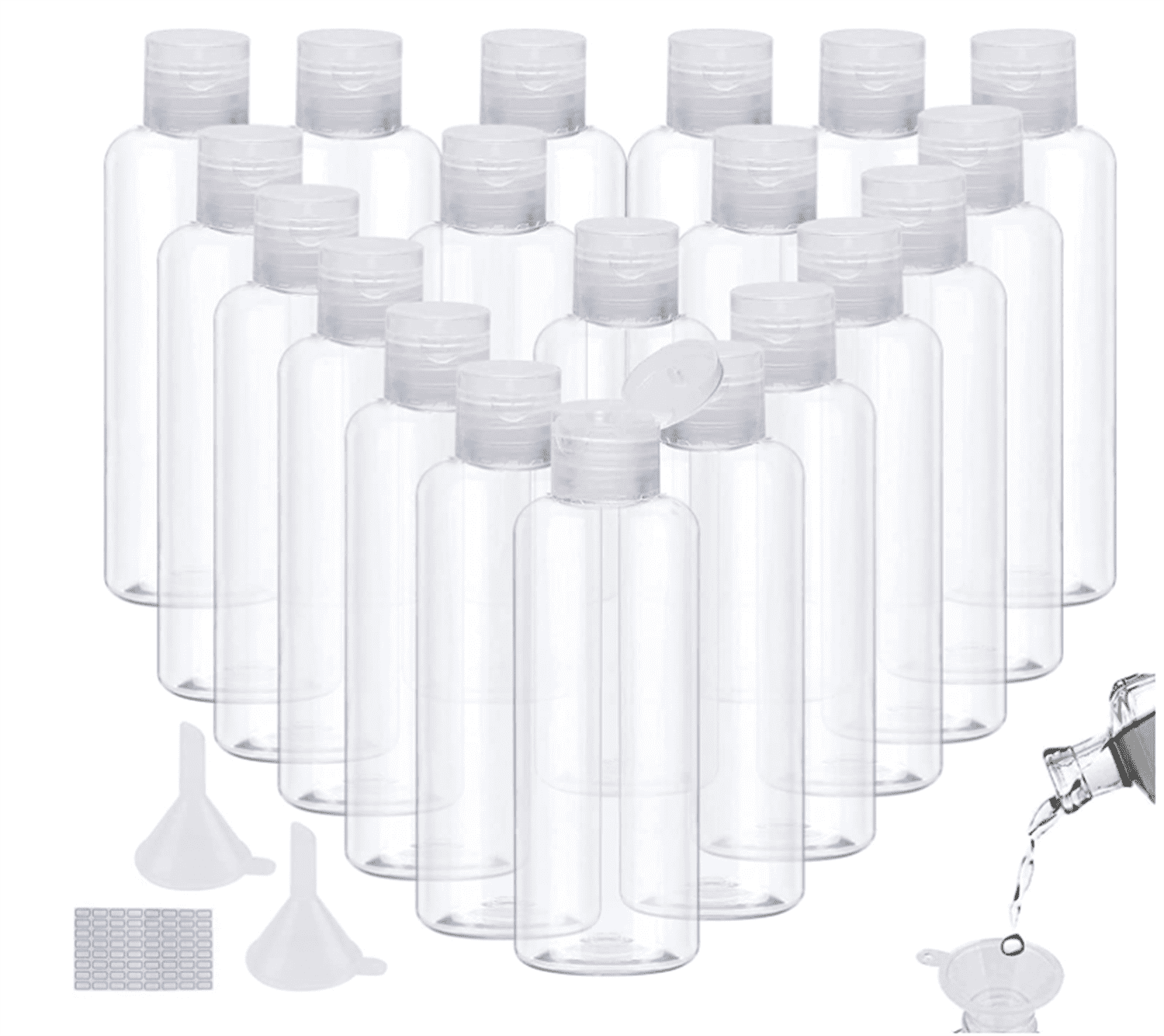 Customer reviews for 20Pcs 100ml Clear Plastic Empty Bottles, Jademall ...