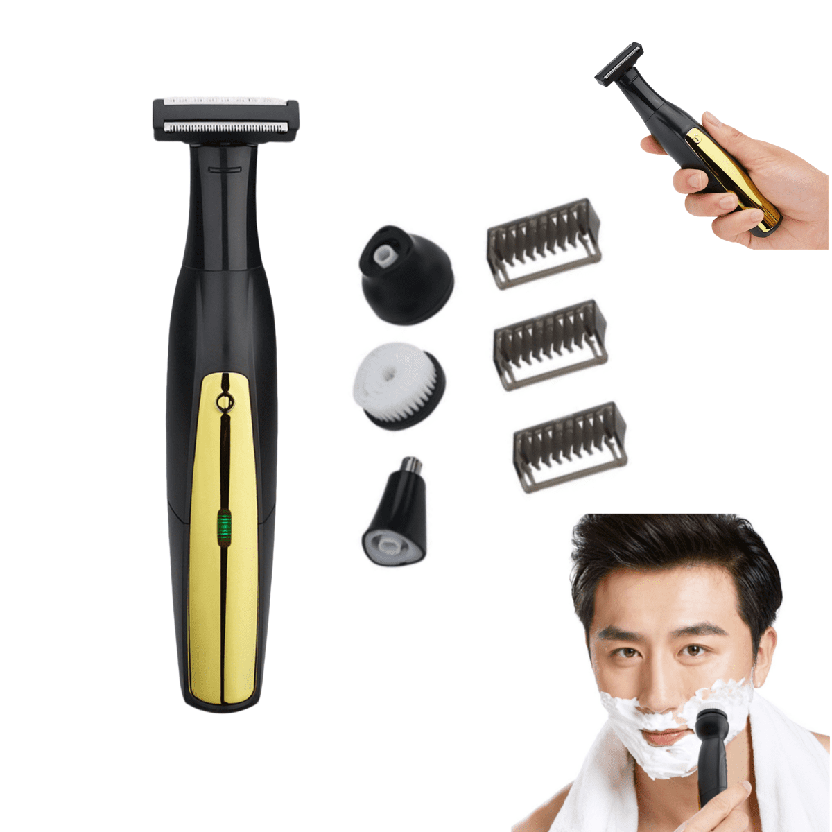 Jademall 3-in-1 Electric Razor Trimmer for Men with Accessories for ...