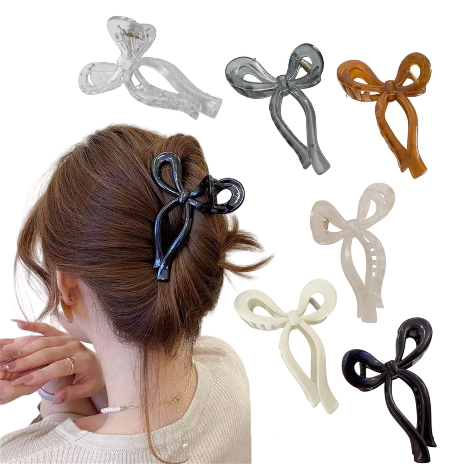 Customer reviews for Jademall 6-Pack Large Bow Hair Claw Clip, Elegant ...