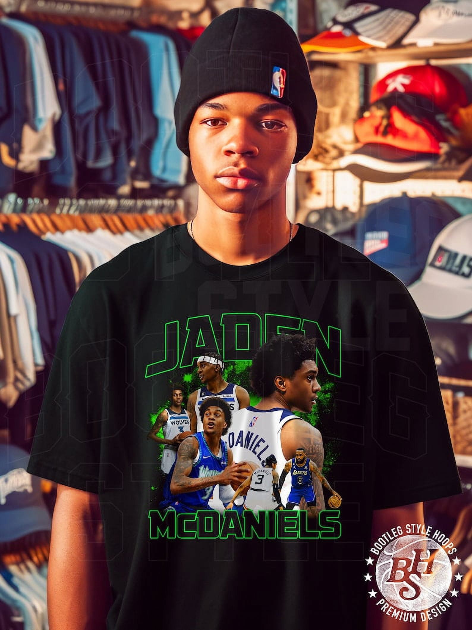 Jaden McDaniels 90 Bootleg Style Rap Shirt - Walmart.com