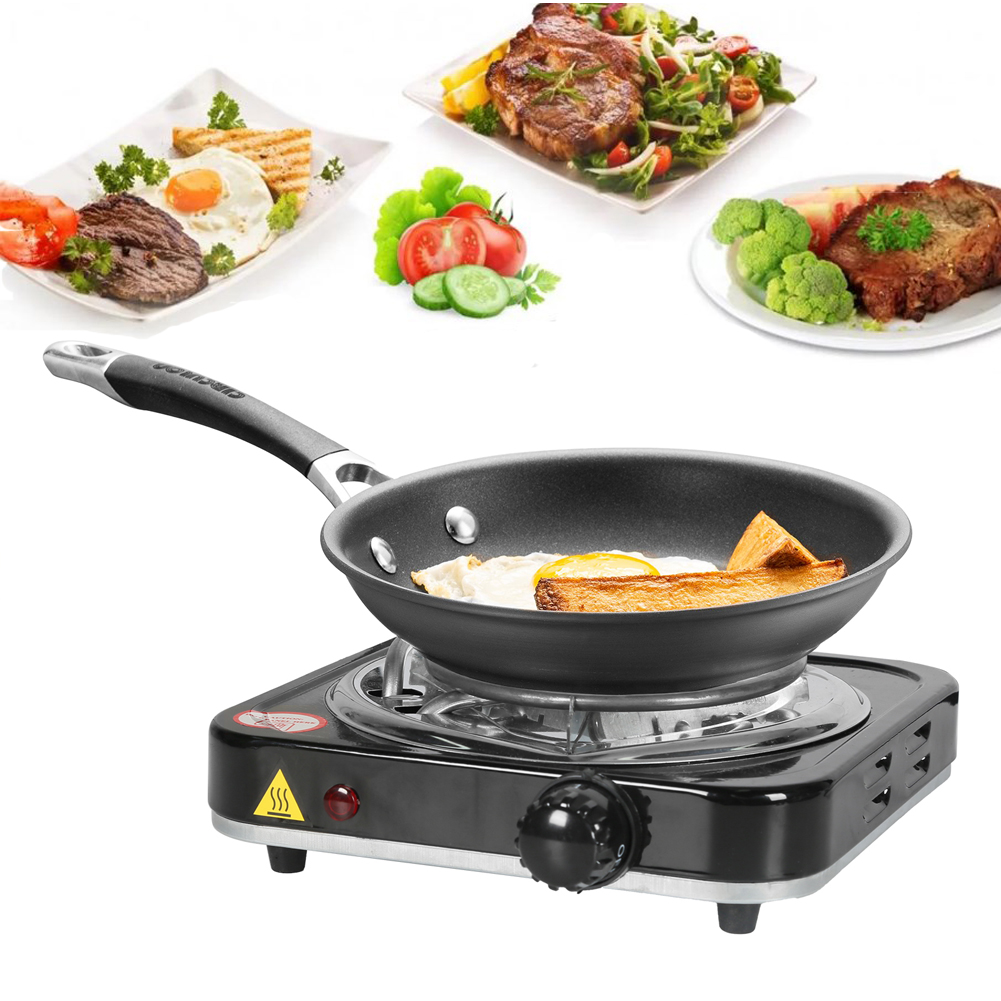 Jadeshay 1000W Adjustable Single Burner Electric Cooktop, Portable ...