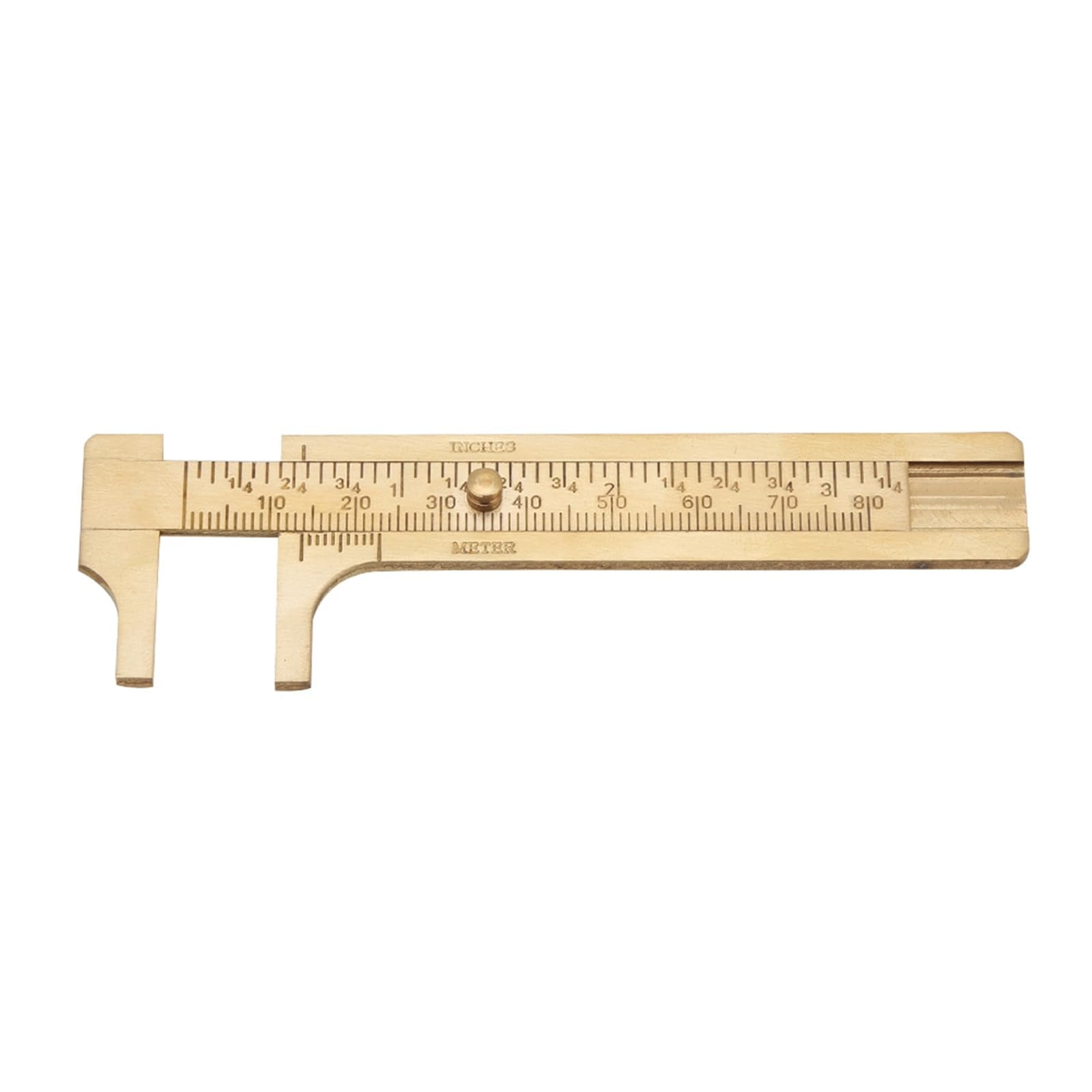 Jadeshay 80mm Vernier Caliper, Vintage Style Brass Sliding Ruler Dual ...