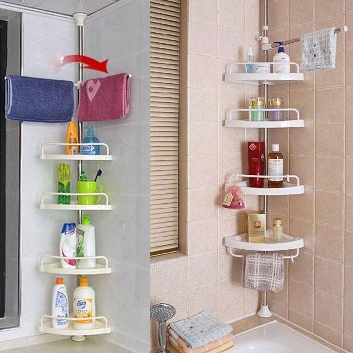 Bathroom Tub Storage, Bathtub Shower Caddy Holder, Suction Cup Shelves ...