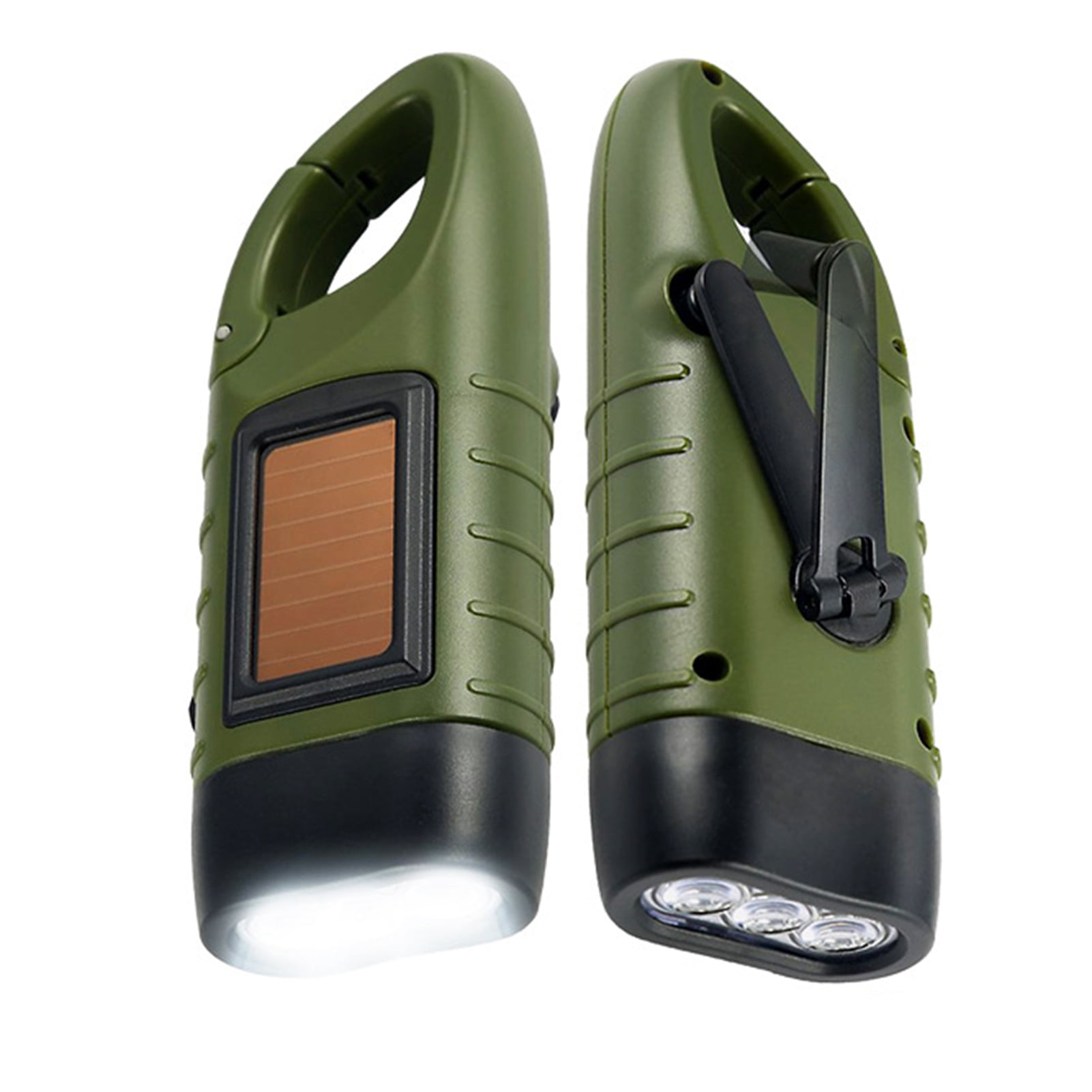 Jadeshay Hand Crank Solar Flashlight, Rechargeable LED Emergency Light ...
