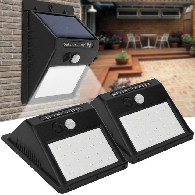 Jadeshay Portable Solar Sensor Lights Outdoor 20 LED Wireless ...