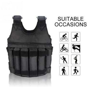 Adjustable Weighted Vest Men 20lbs/30lbs/40lbs Weights with Reflective ...