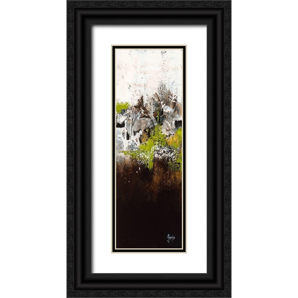 Jadis 11x24 Black Ornate Wood Framed with Double Matting Museum Art Print Titled - Naturellement ...