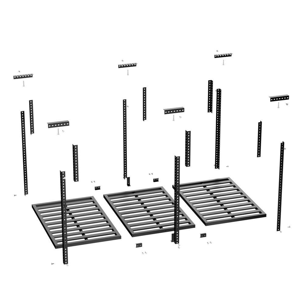 Jadona Garage Ceiling Mount Storage Rack Adjustable Metal Overhead ...